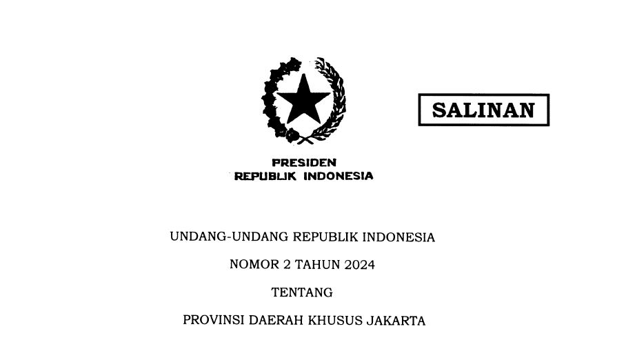 Sekretariat Kabinet Republik Indonesia Pemerintah Mengesahkan Undang Undang Daerah Khusus 